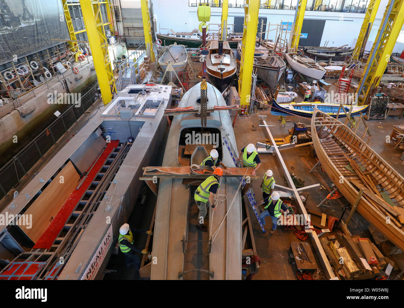 Coastal Motor Boat (CMB) 4 arrives at Boathouse 4 at Portsmouth ...