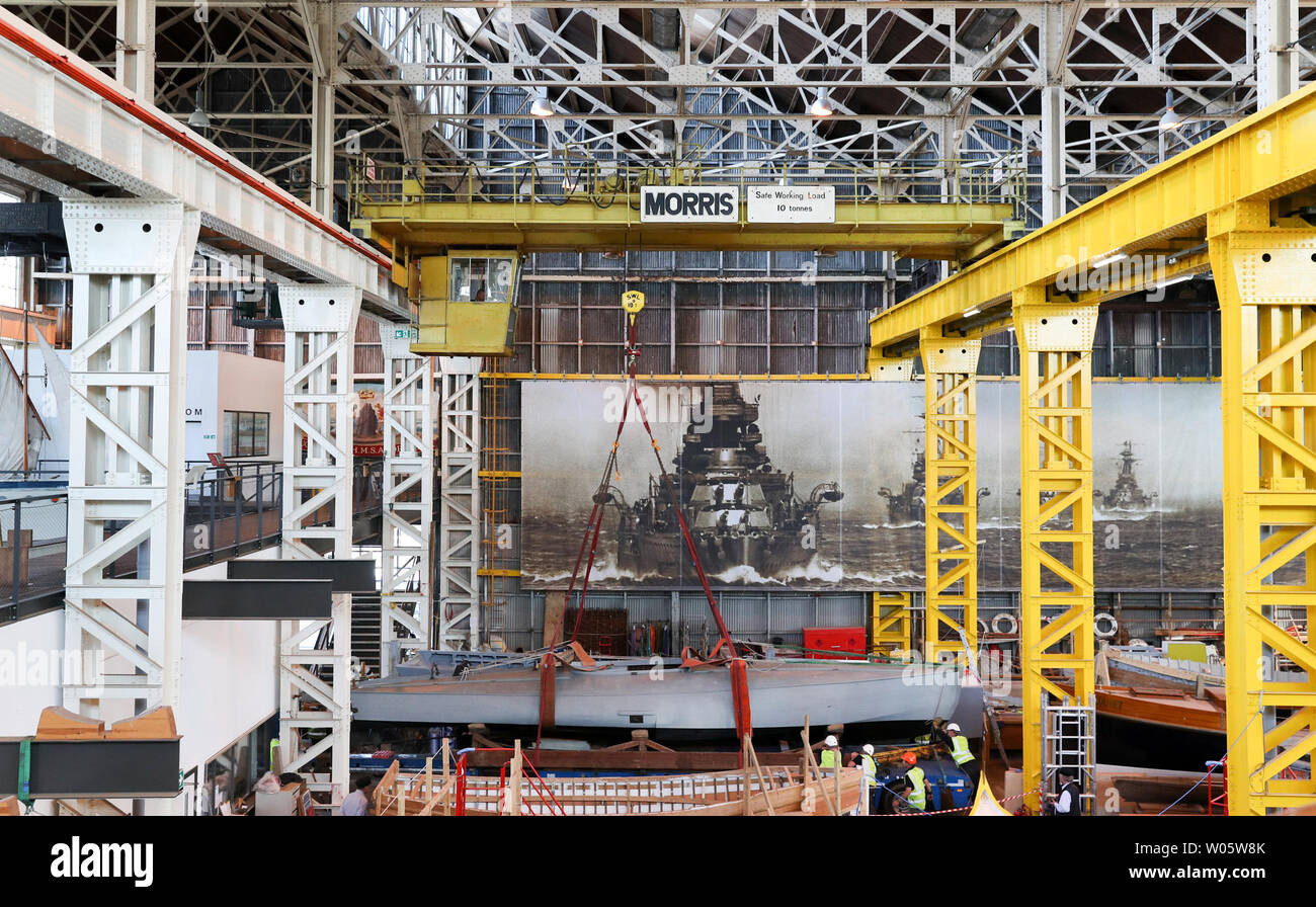 Coastal Motor Boat (CMB) 4 arrives at Boathouse 4 at Portsmouth ...