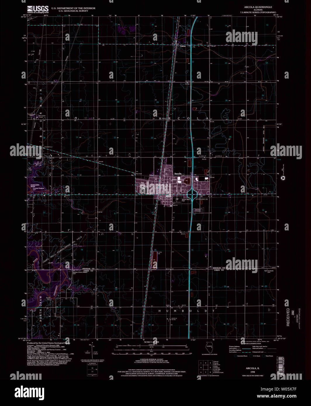 Map of arcola hi-res stock photography and images - Alamy