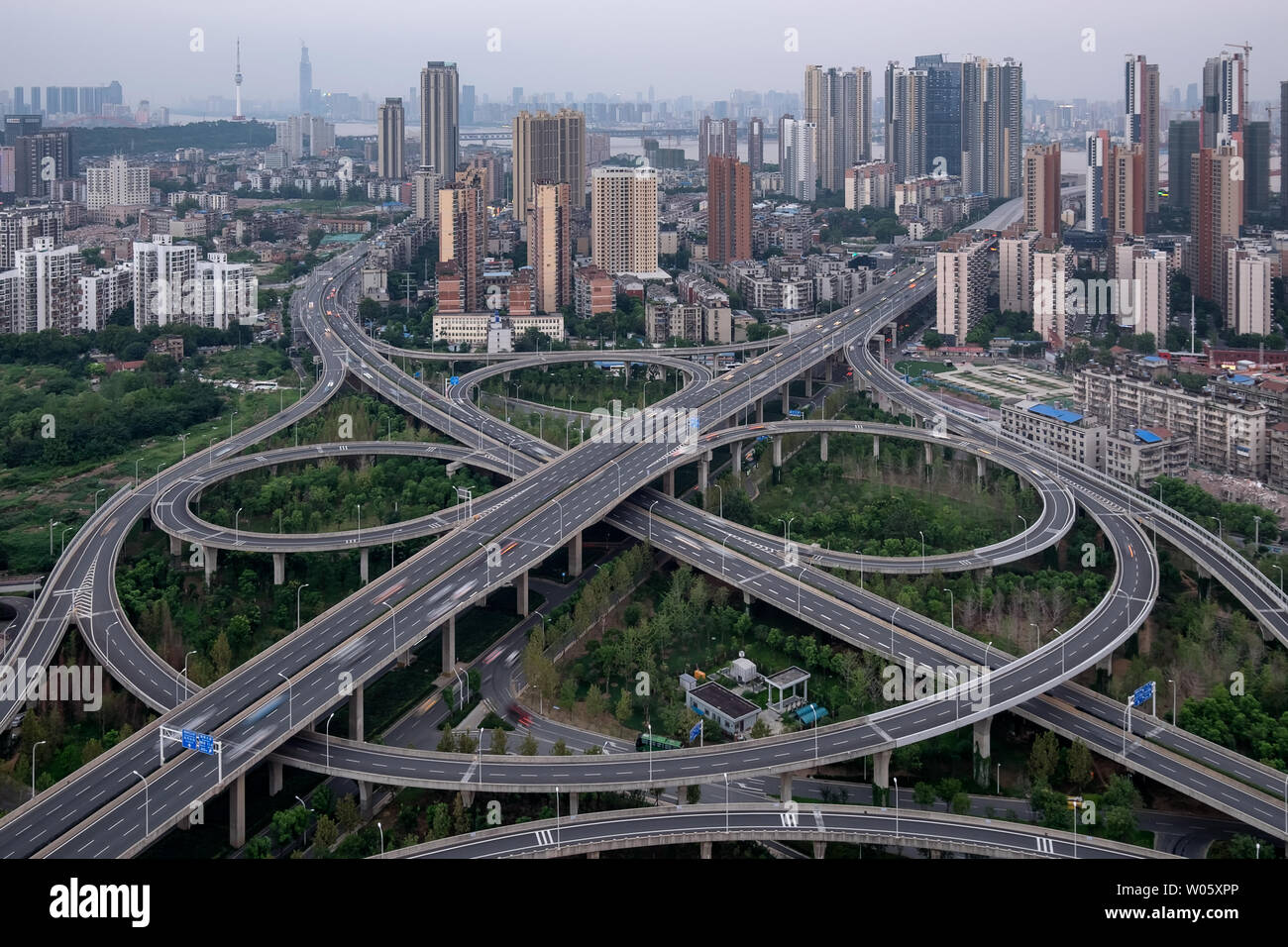 Landscape of urban overpass Stock Photo - Alamy
