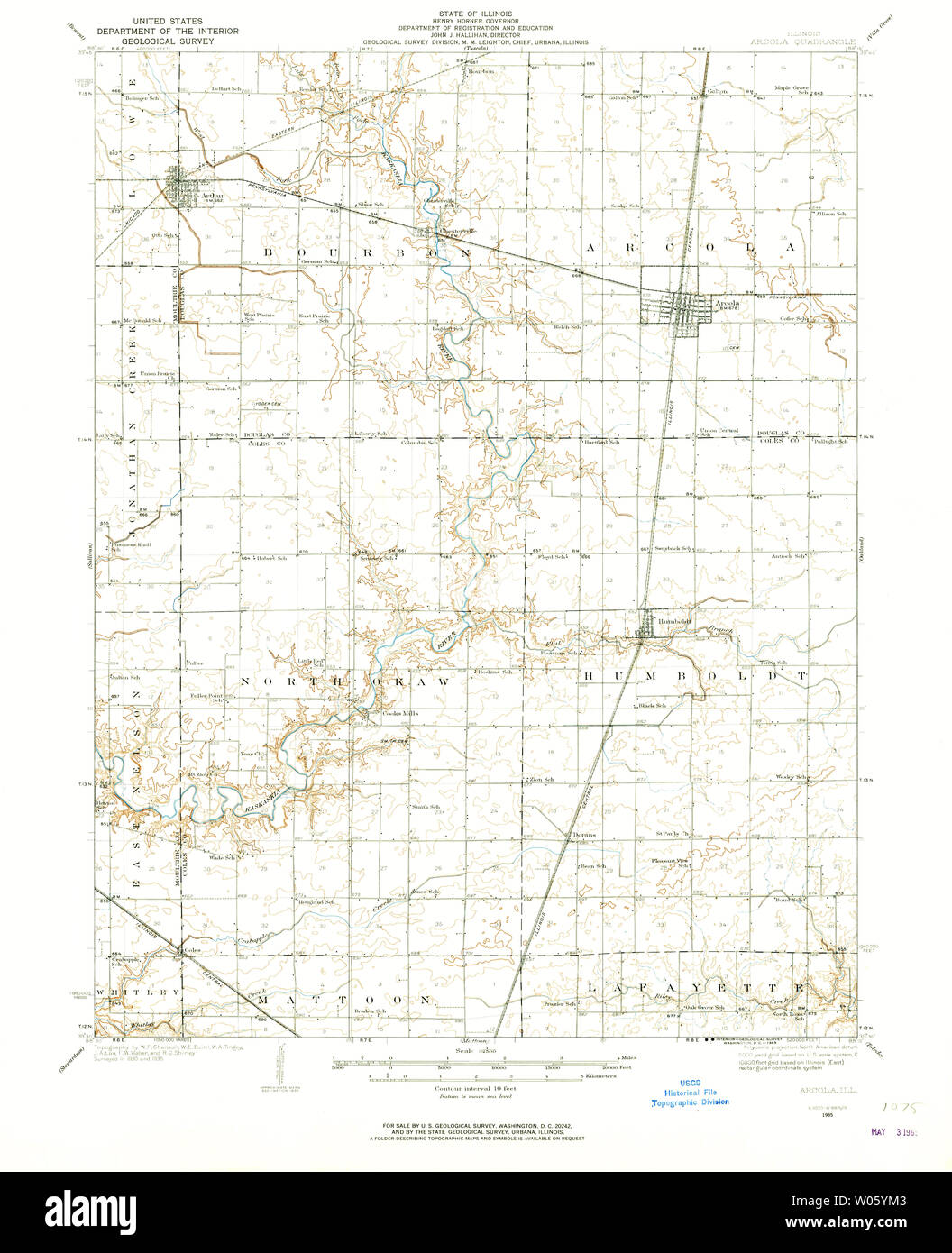 Map of arcola hi-res stock photography and images - Alamy