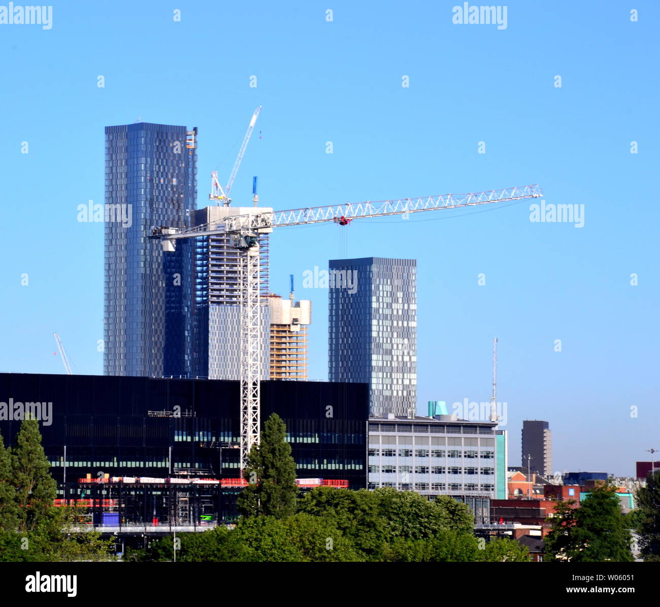 Manchester skyline from the south hi-res stock photography and images ...