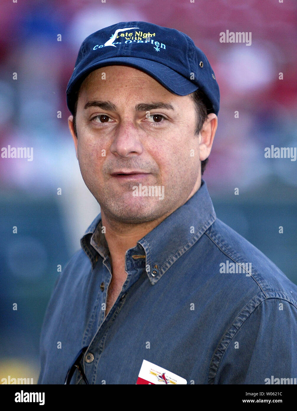 Actor Kevin Pollak, star of "A Few Good Men," watches batting practice ...