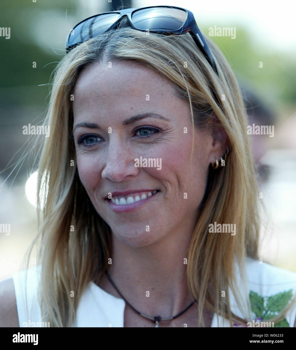 Singer Sheryl Crow smiles from the stage during dedication ceremonies ...