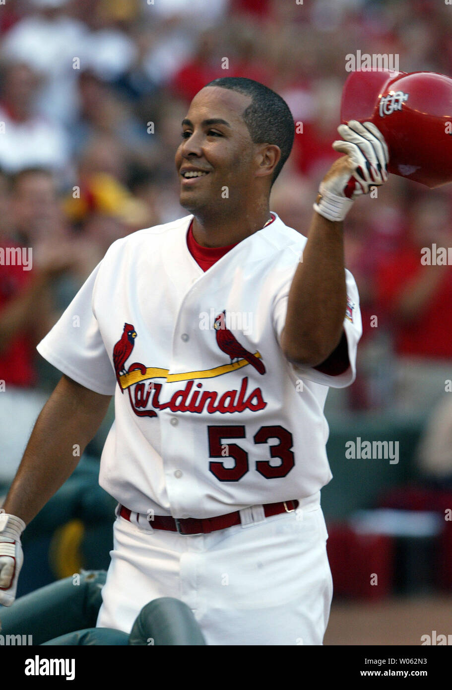 Newly acquired St. Louis Cardinals outfielder John Rodriguez ...