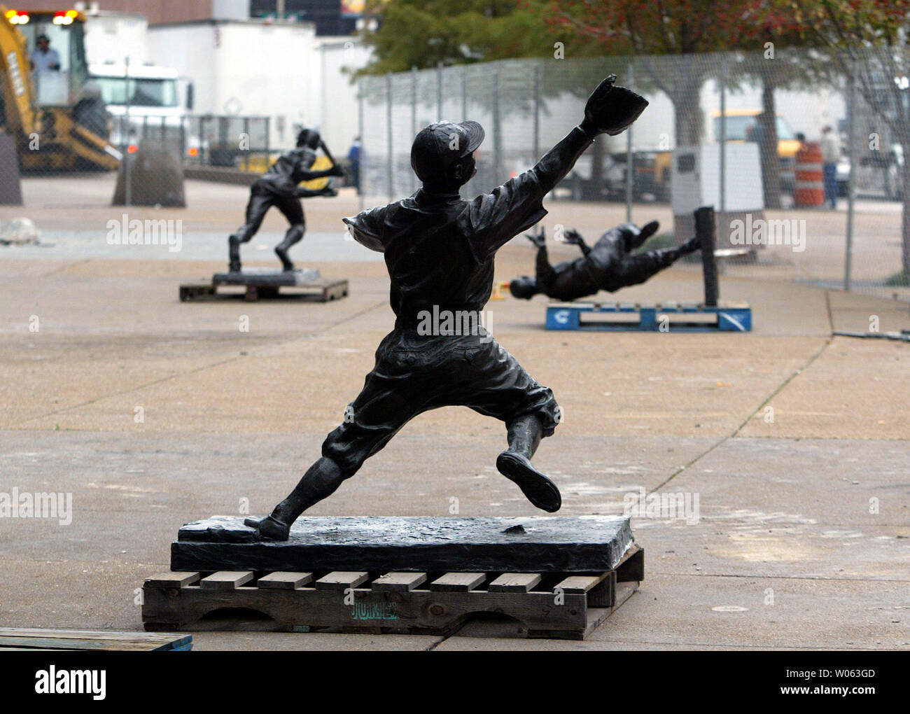 As demolition of Busch Stadium gets into full swing, statues of former ...