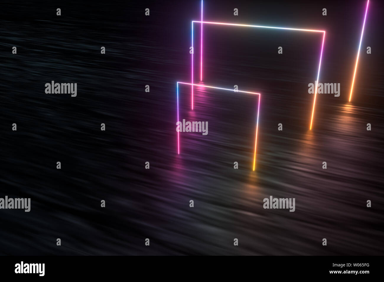 Colorful magic glowing lines background, 3D rendering Stock Photo - Alamy