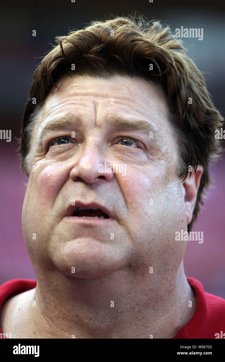 Actor John Goodman looks around the new Busch Stadium before a game ...