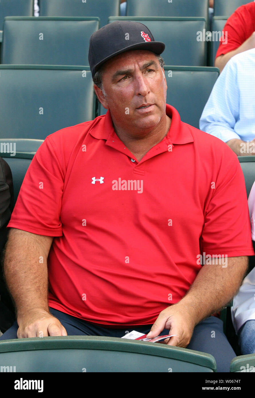 Former St. Louis Cardinals slugger Jack Clark watches his old team take ...