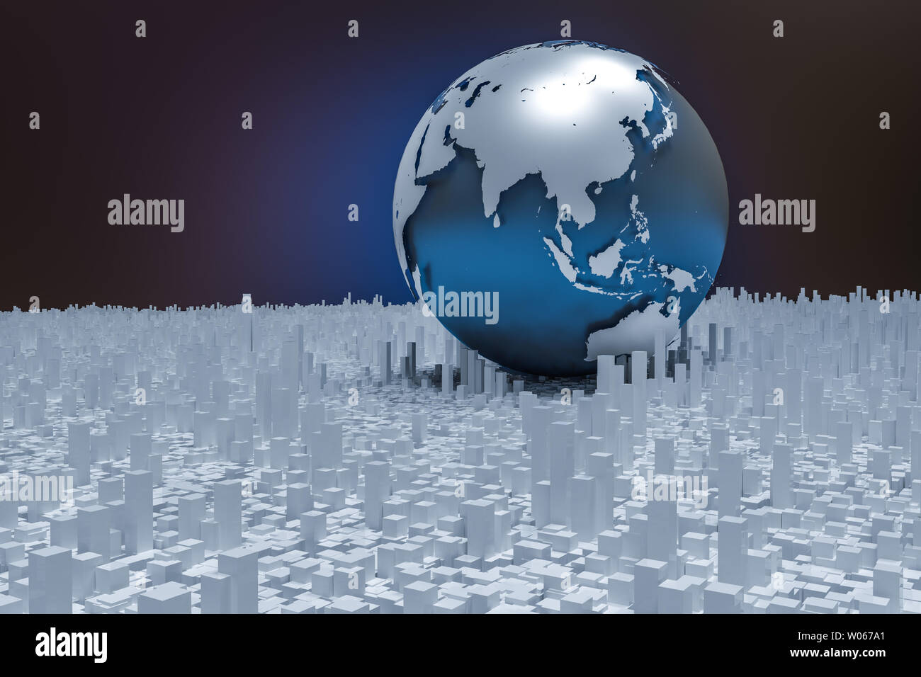 Concave-convex changing terrain and Earth model, three-dimensional ...