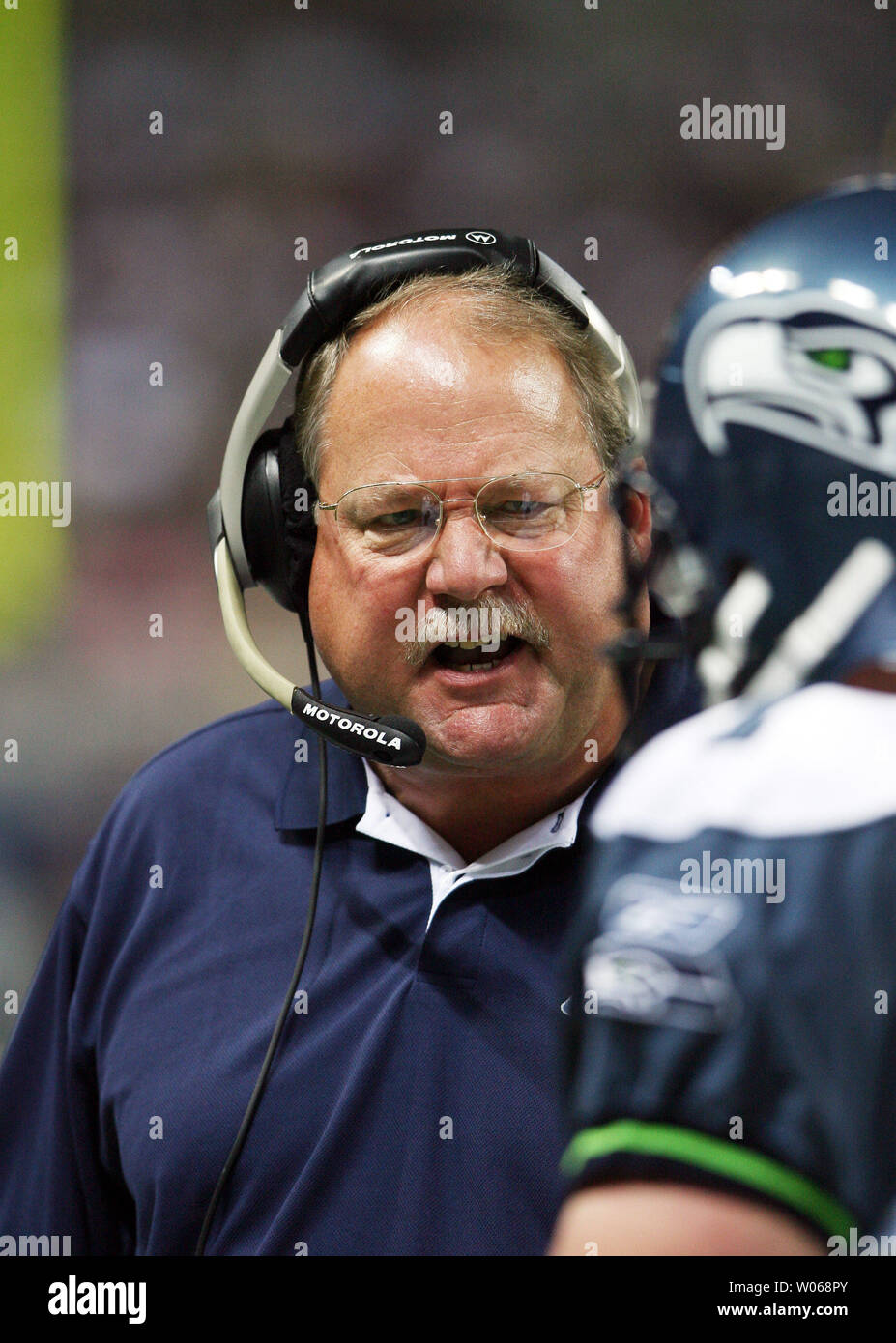 Seattle Seahawks head football coach Mike Holmgren gives punter Ryan ...