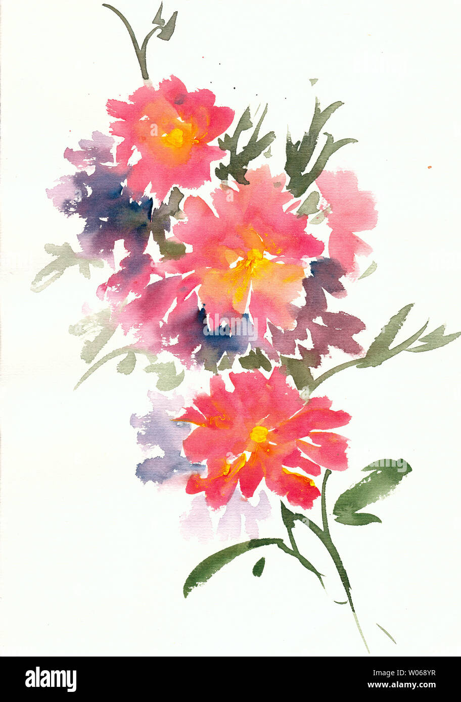 Pure hand-drawn paper manuscripts Stock Photo - Alamy