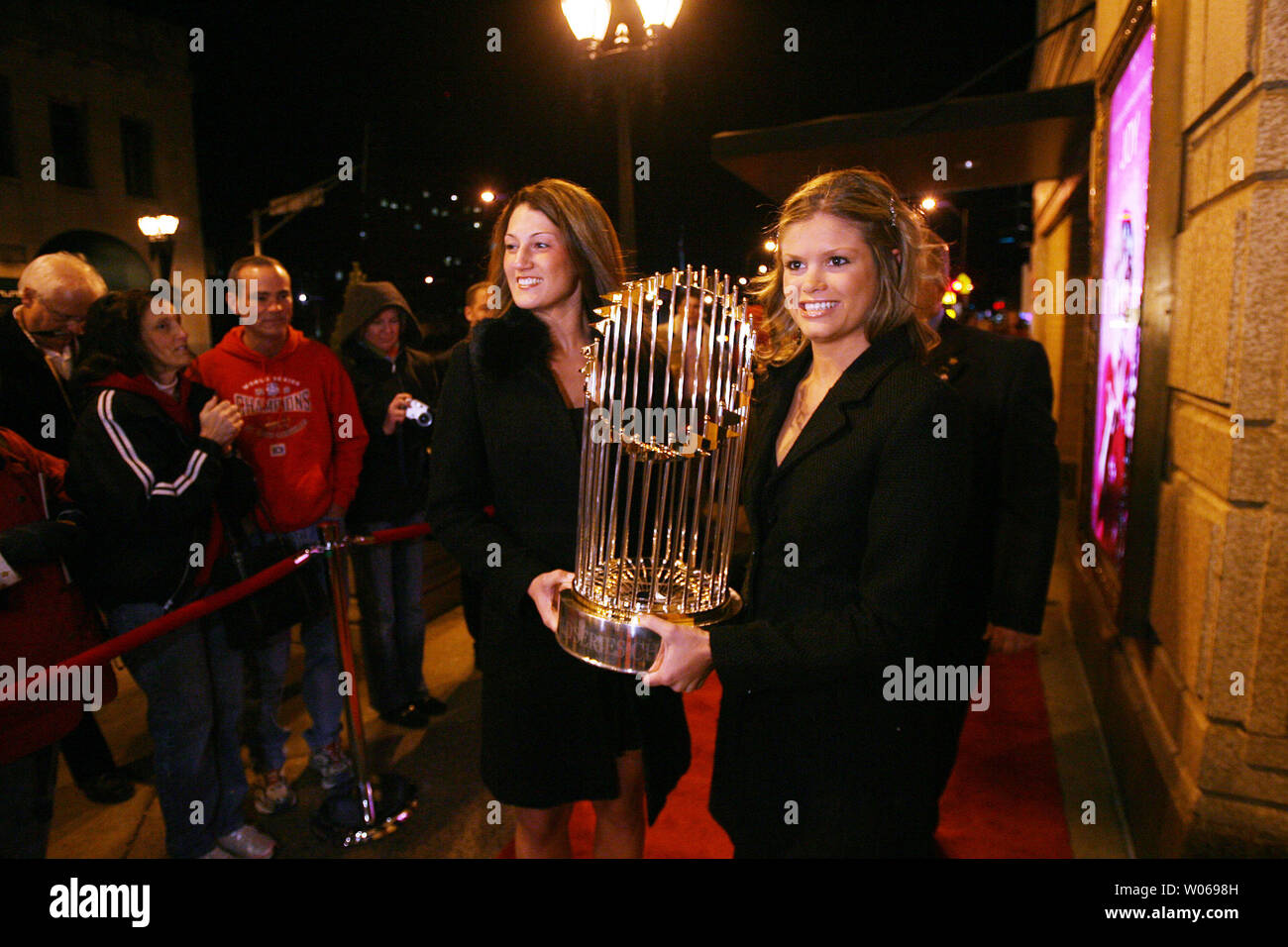 Fredbird Team members Annie Gitto (L) and Erin Schaeffer walk down the ...