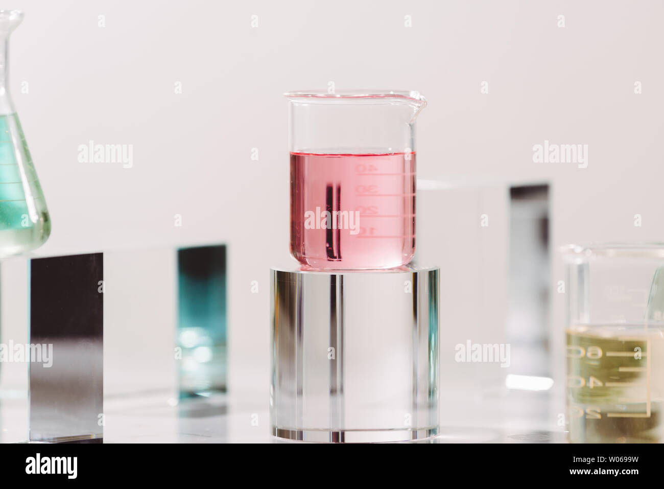 Process of making perfumes. Laboratory experiment ingredient extract ...