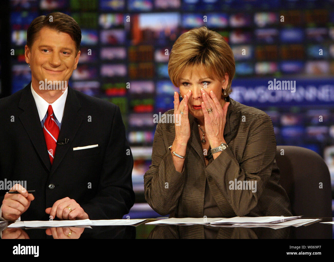 KSDK Newschannel 5 anchor Karen Foss, dries her eyes in a commercial ...