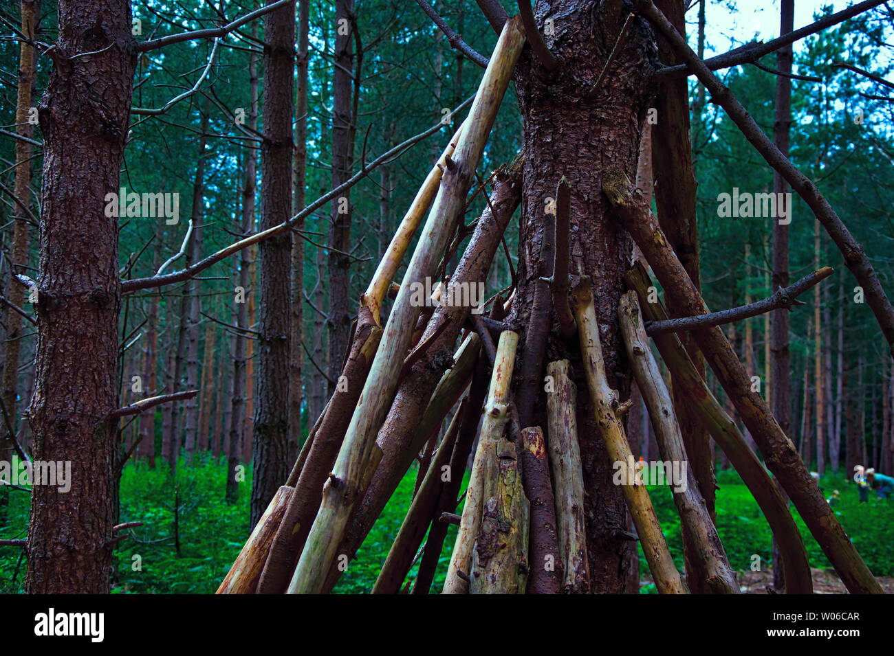 Children building a den and outside hi-res stock photography and images ...