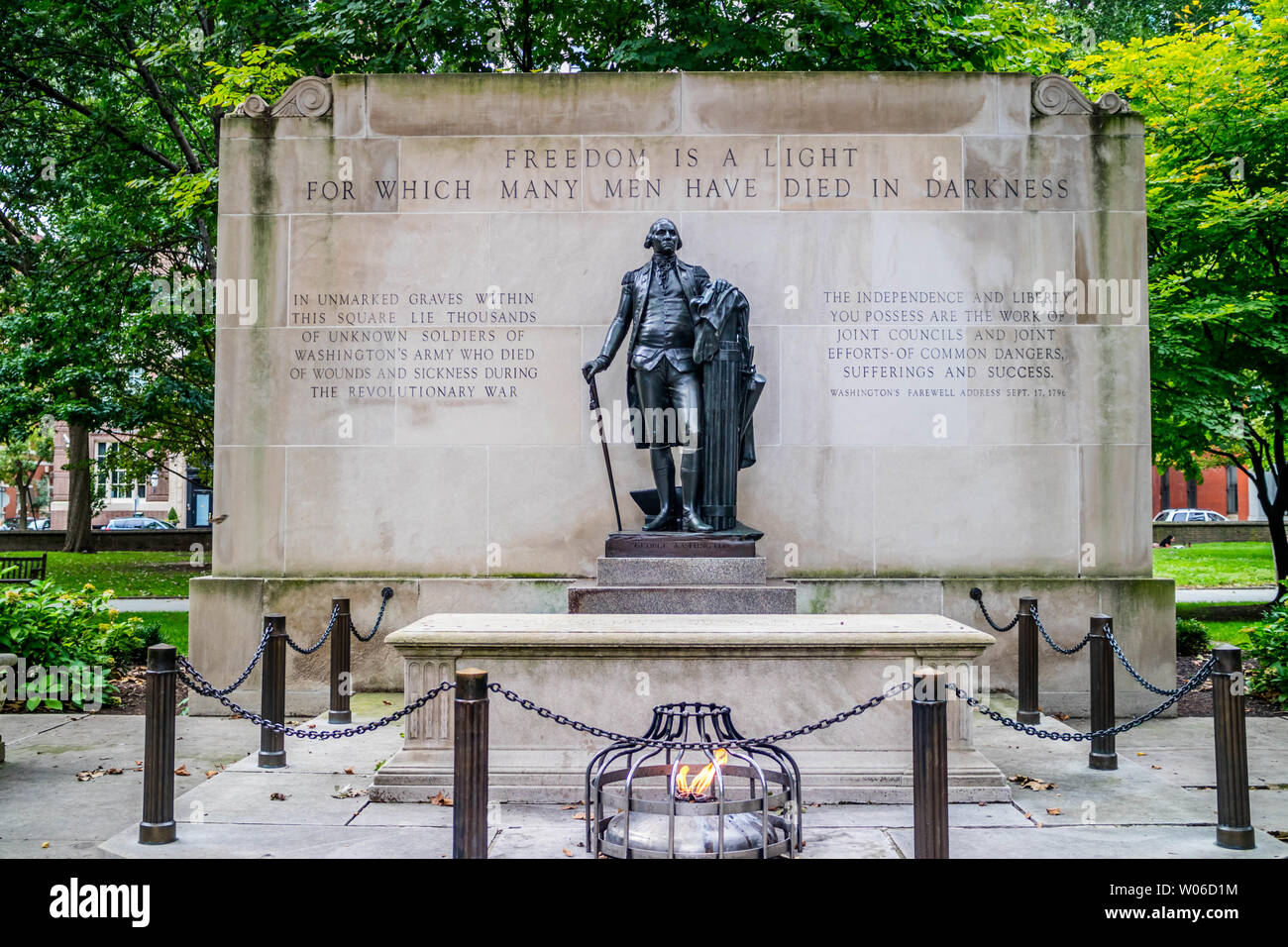 Pennsylvania, PA, USA - Sept 22, 2018: The historic Washington Square ...
