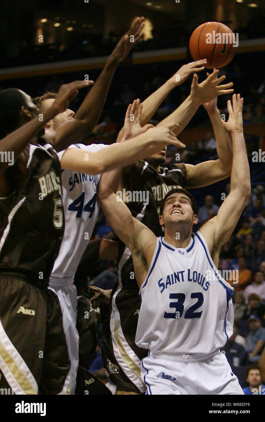 Saint Louis University Billikens Luke Meyer (32) and Bryce Husak (44 ...