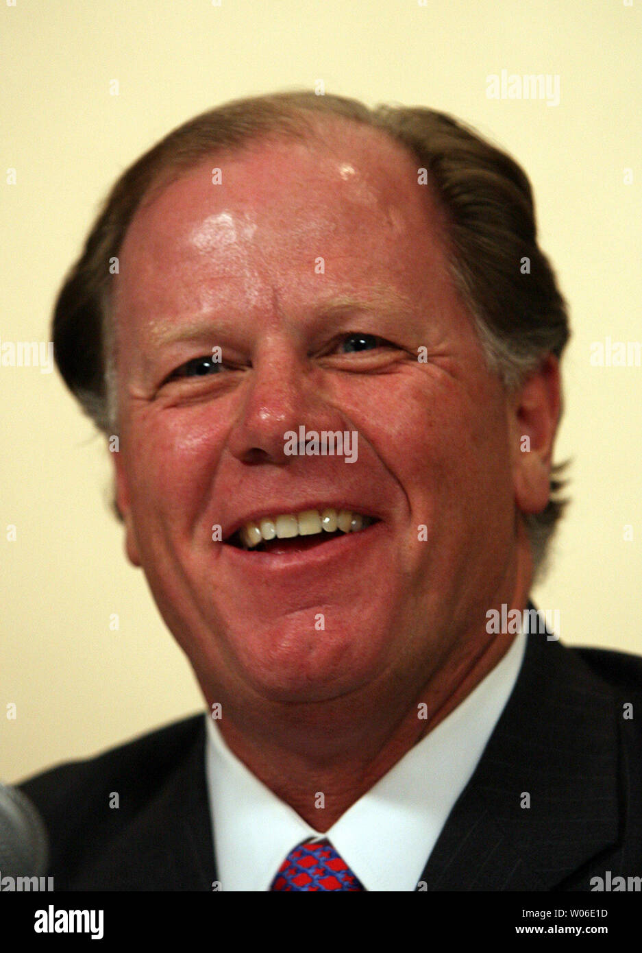 St. Louis Cardinals President Mark Lamping smiles as he answers a ...