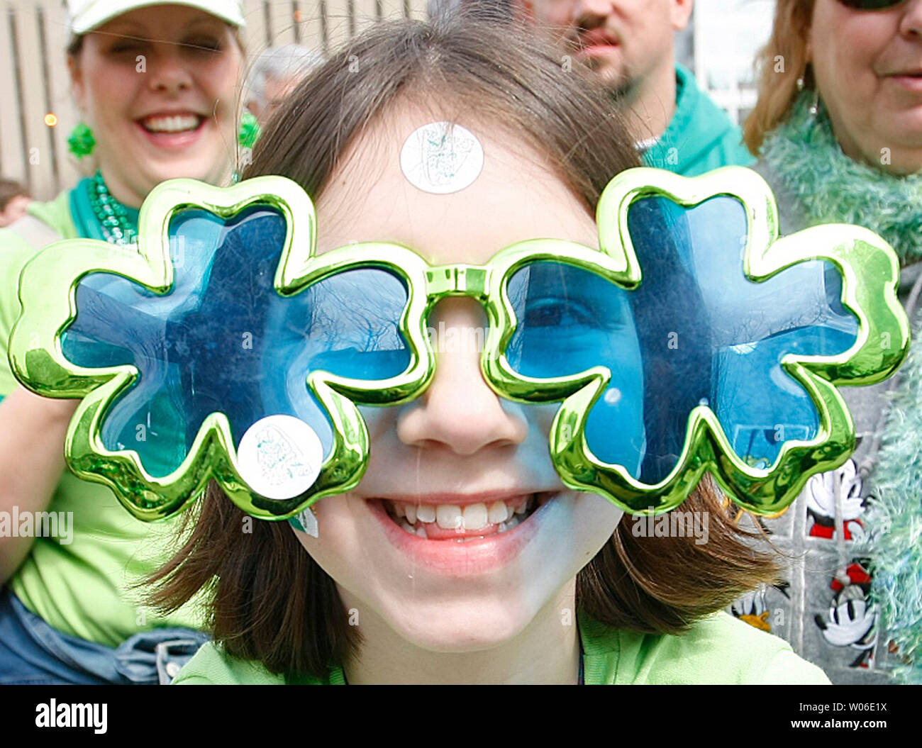 Jennifer Wilson (10) shows off her Irish heritage with her oversized ...