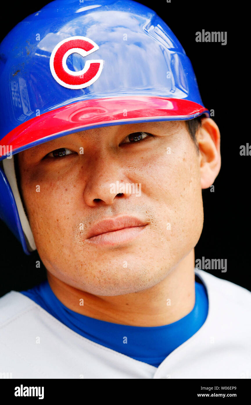 Chicago Cubs Kosuke Fukudome waits to bat in the fourth inning against ...