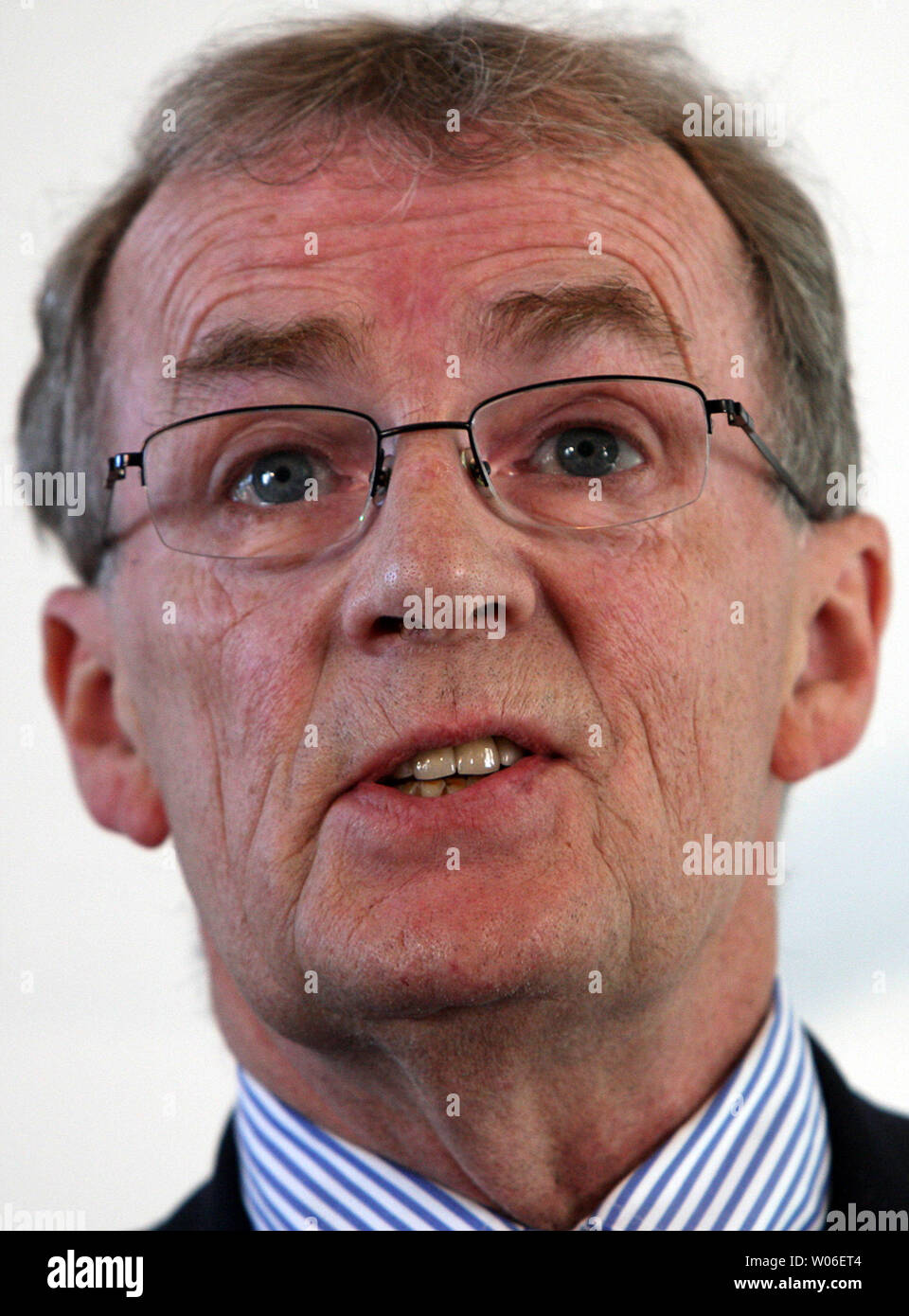 Jim O'Donnell, President of BMW North America addresses reporters ...