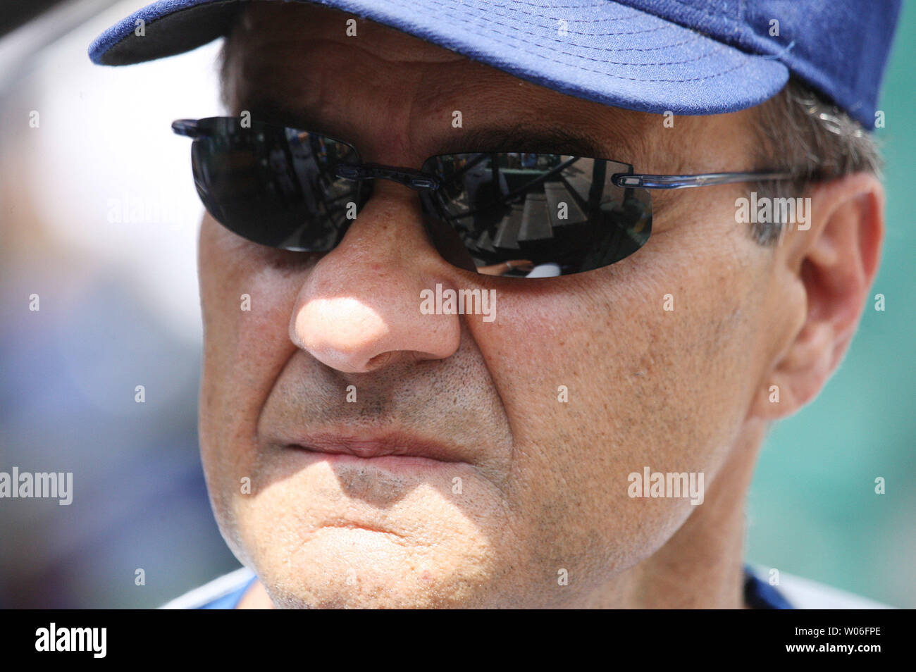 Los Angeles Dodgers manager Joe Torry watches his team take on the St ...