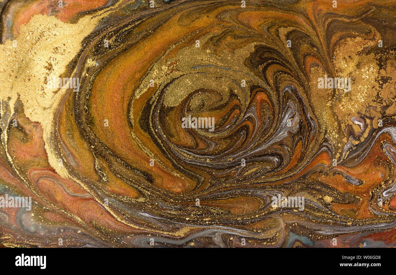 Bronze and gold marbling pattern. Golden marble liquid texture Stock ...