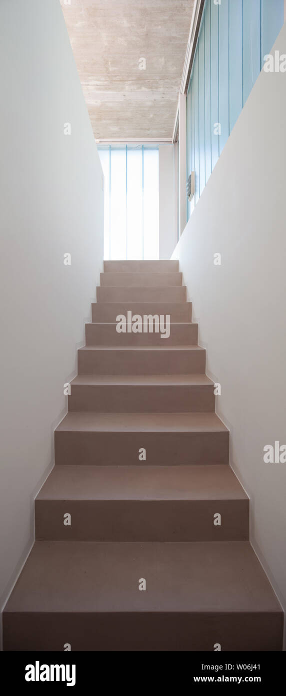 Modern minimal staircase, house Stock Photo - Alamy
