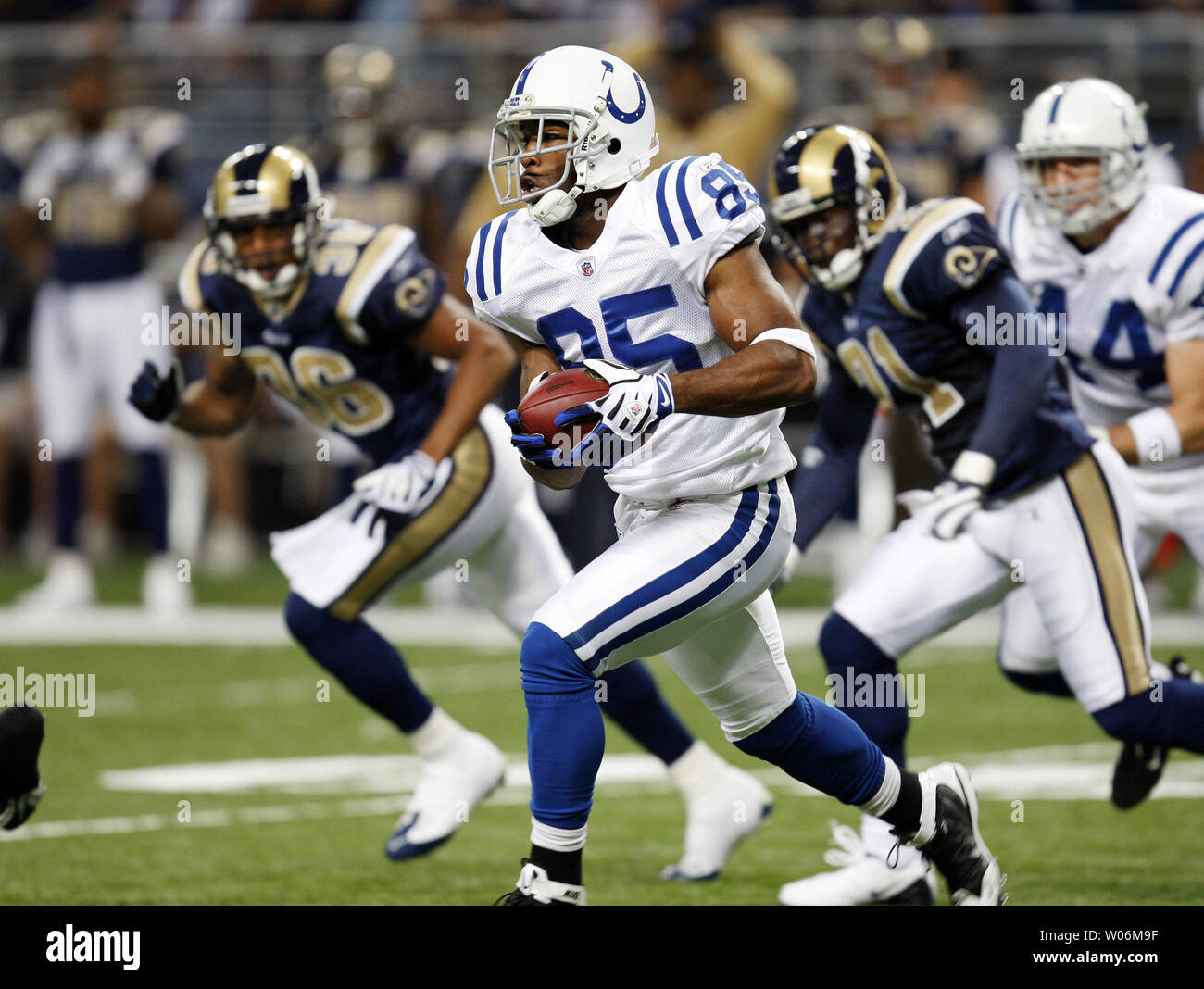 Indianapolis Colts wide receiver Pierre Garcon runs past the St. Louis ...