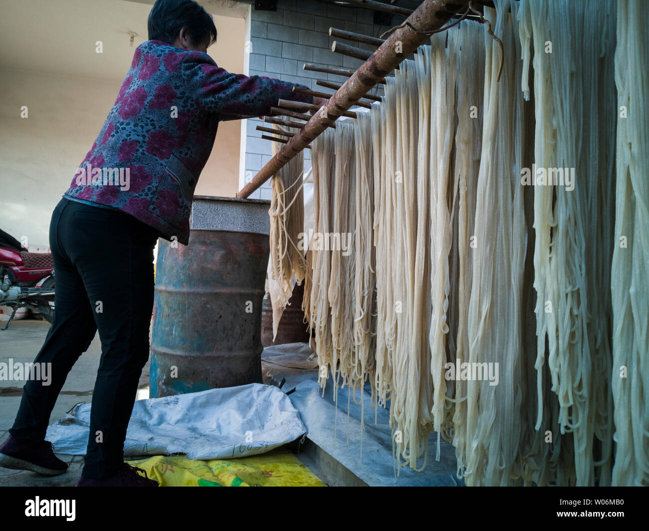 Mountain village villagers leak sweet potato powder Stock Photo - Alamy