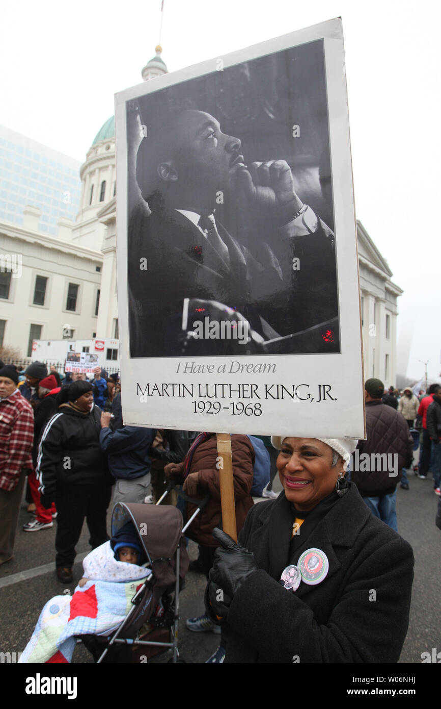 Participant Alphie Smith gets ready to march through the streets of St ...