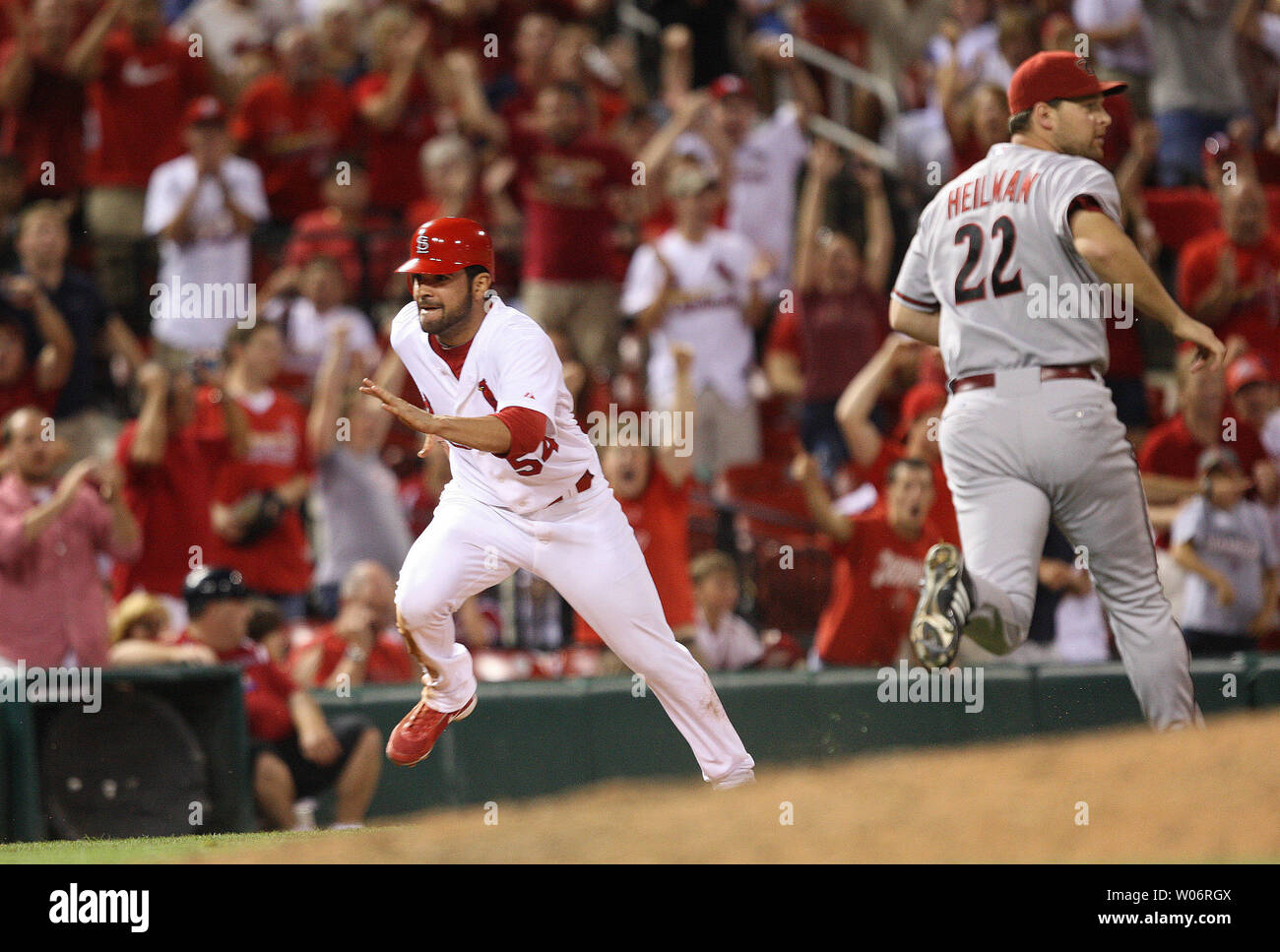 St. Louis Cardinals pinch runner Jaime Garcia sprints to home after ...