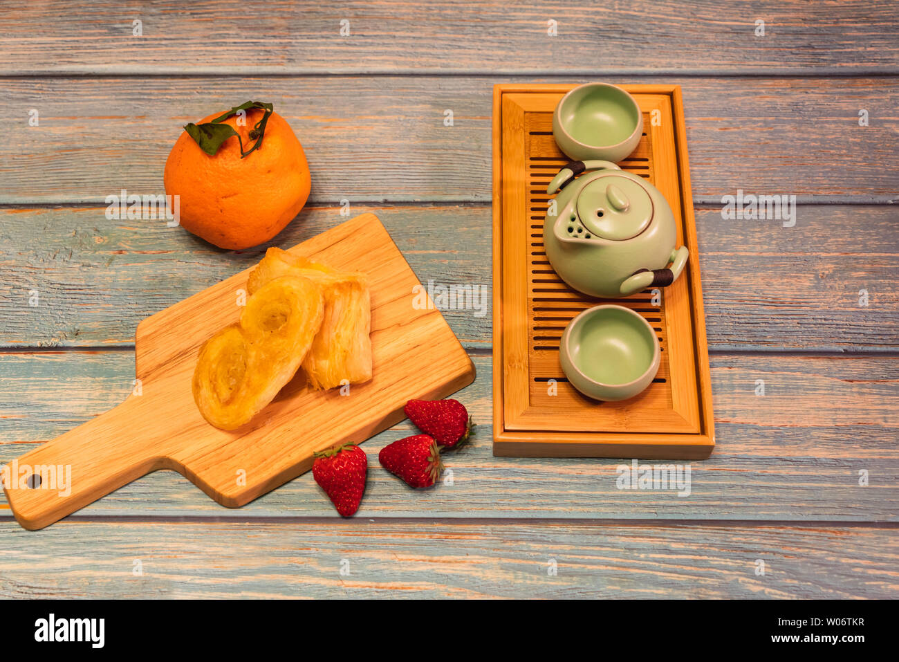 Delicious, healthy afternoon tea Stock Photo - Alamy
