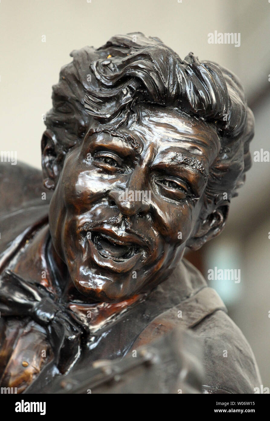 A statue of Rock and Roll artist Chuck Berry, created by local artist ...