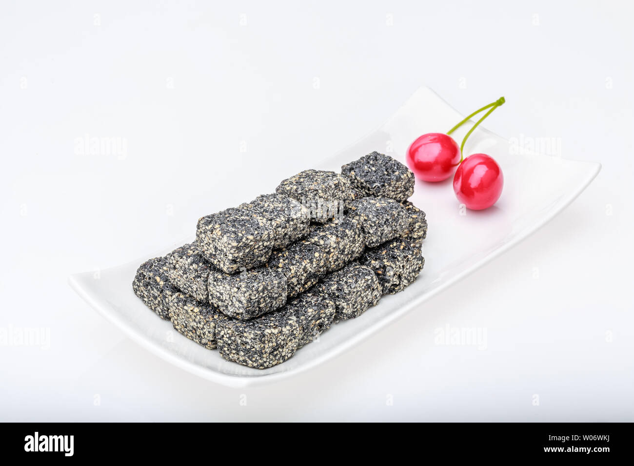 Black sesame cake Stock Photo - Alamy