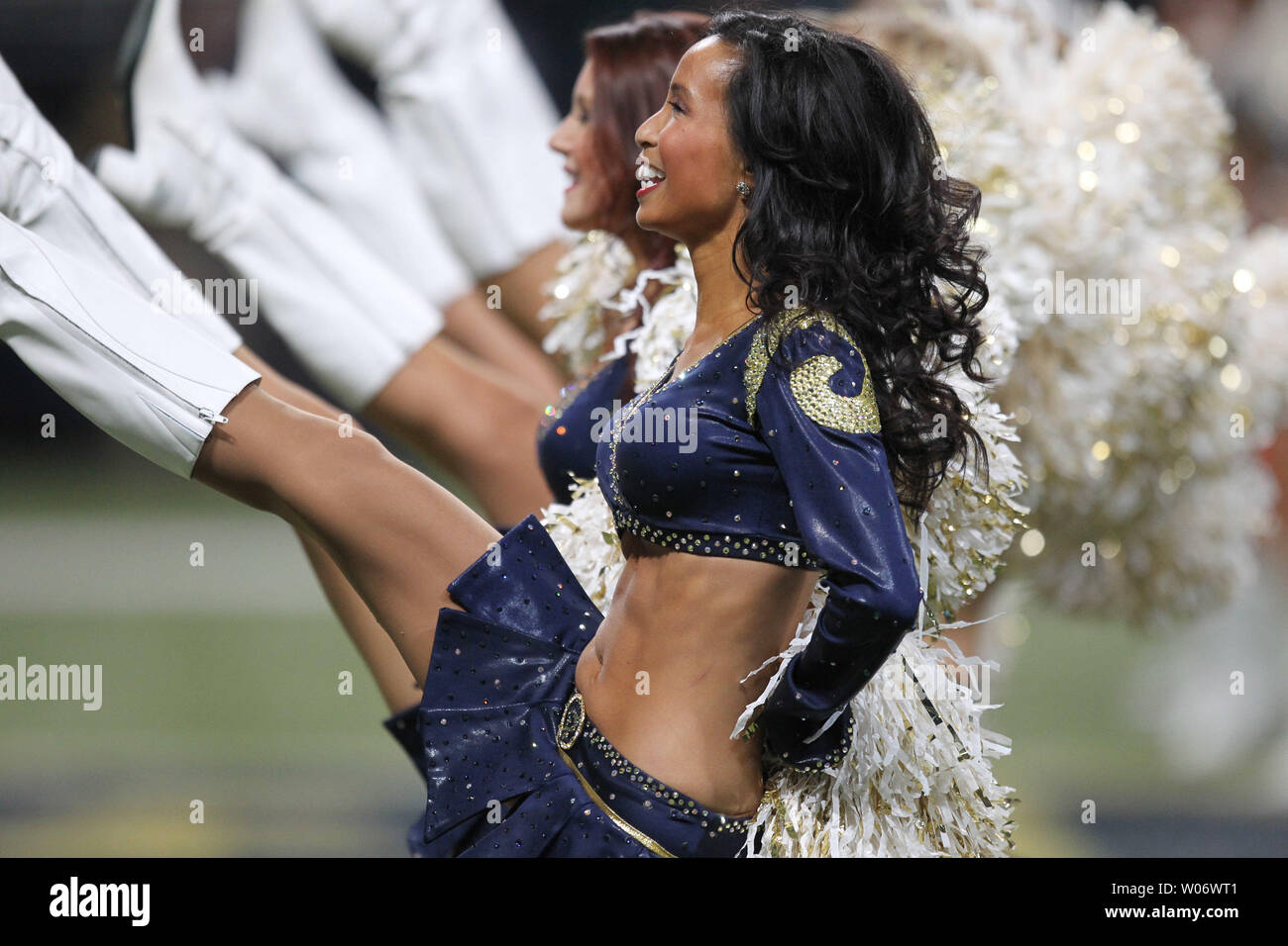 St. Louis Rams cheerleaders entertain during a time out against the San ...