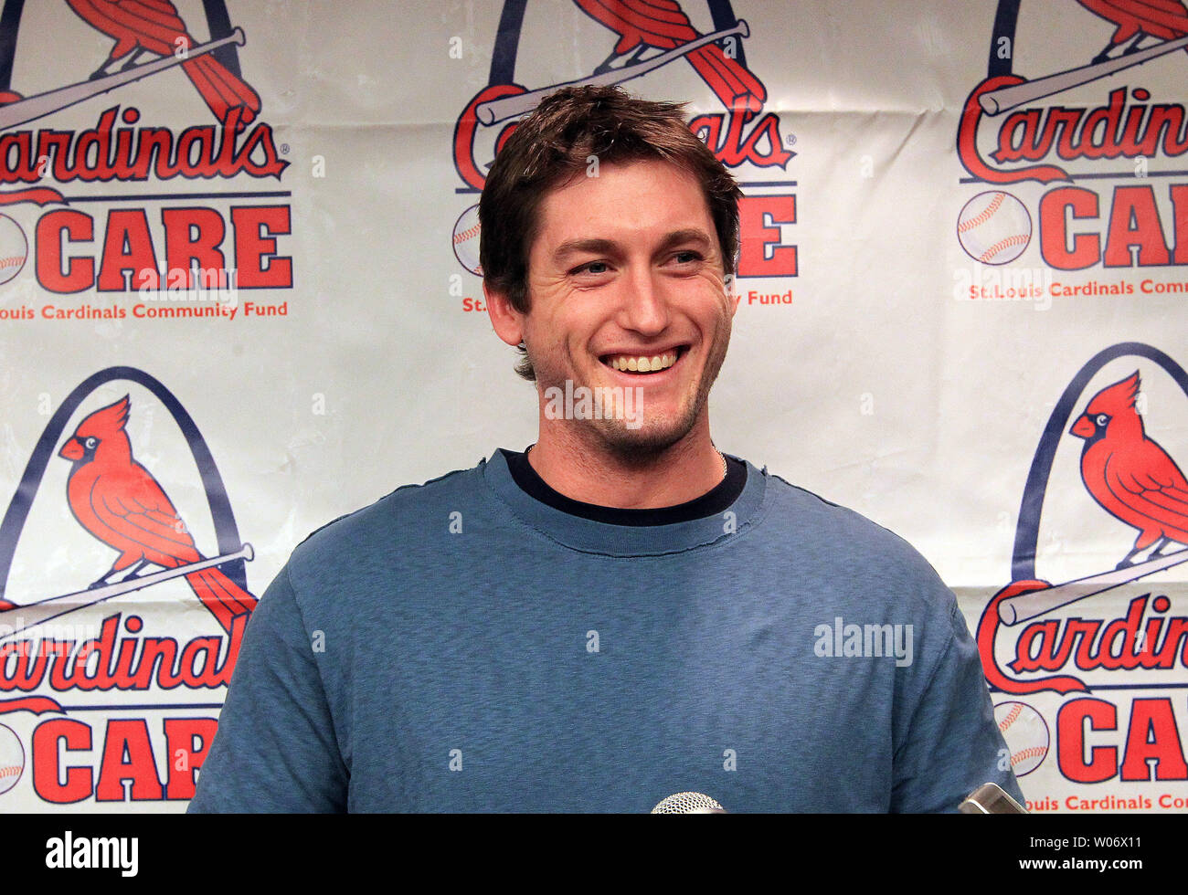 St. Louis Cardinals David Freese talks to reporters during Winter ...