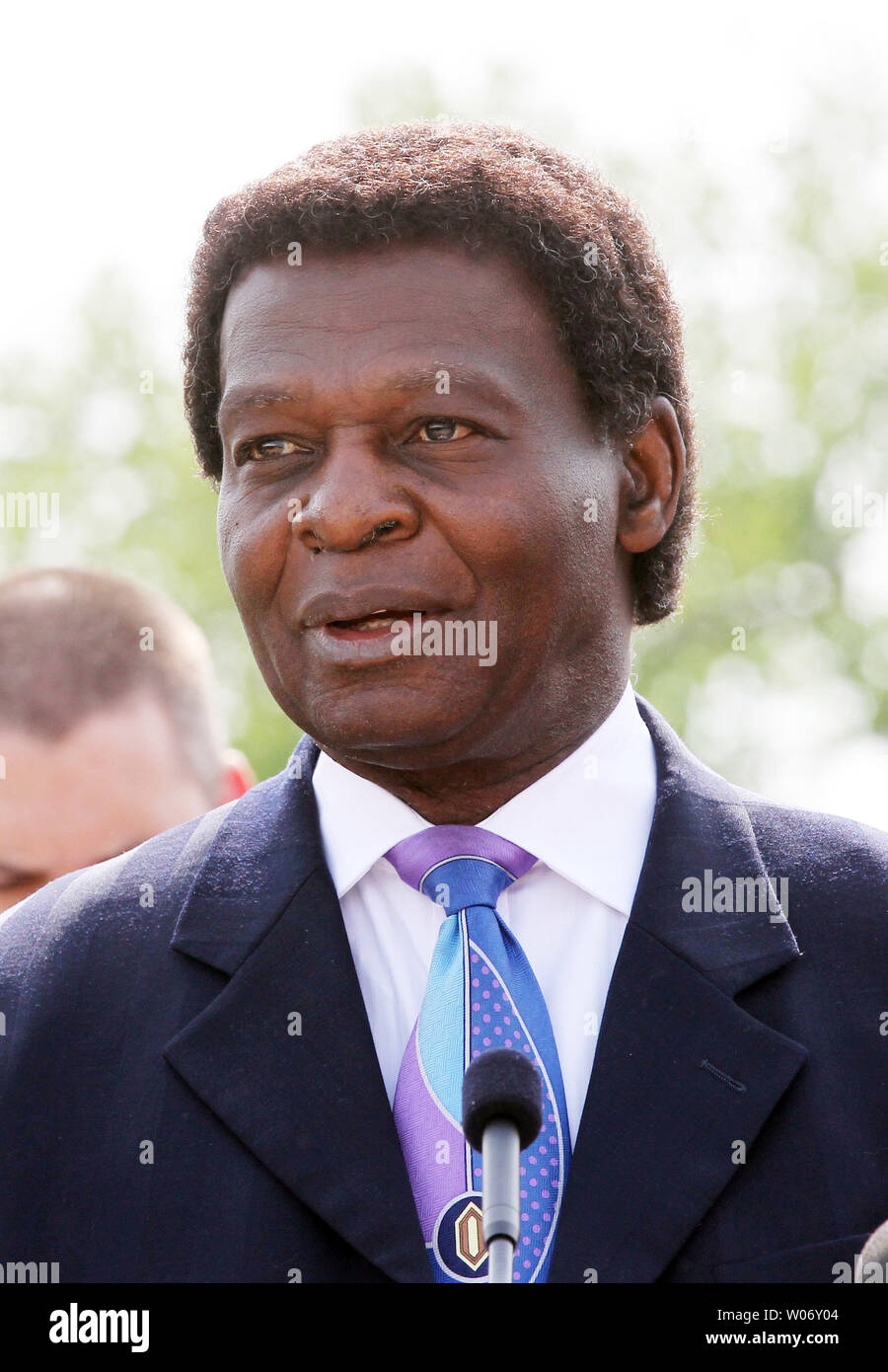 National Baseball Hall of Fame member Lou Brock makes remarks during a ...