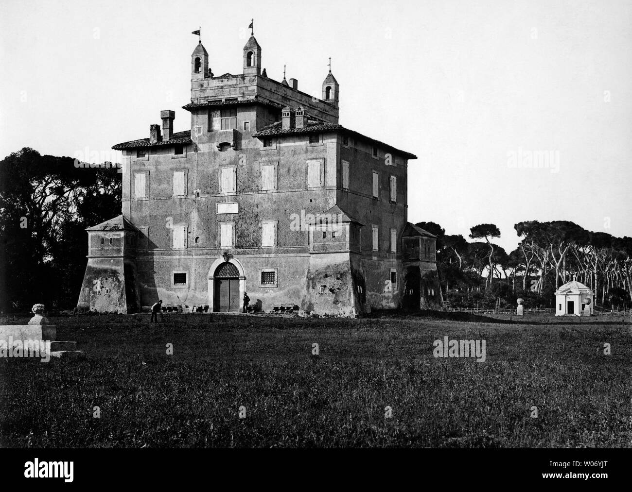 rome, villa chigi, 1920 Stock Photo - Alamy