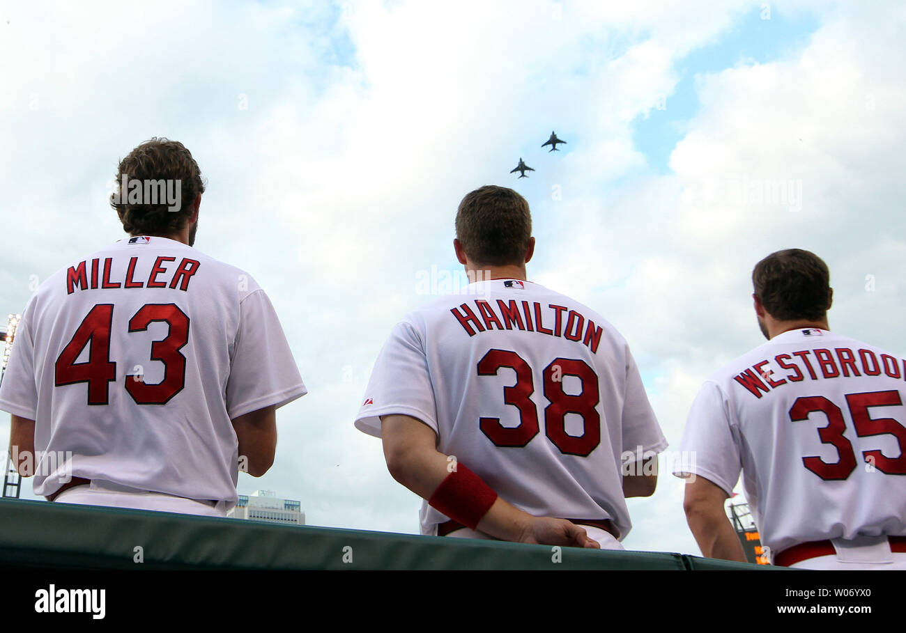St. Louis Cardinals players Trever Miller, Mark Hamilton and Jake ...