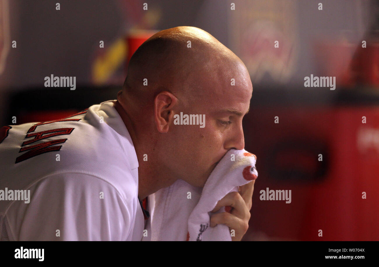 St. Louis Cardinals starting pitcher Kyle McClellan reflects in the ...