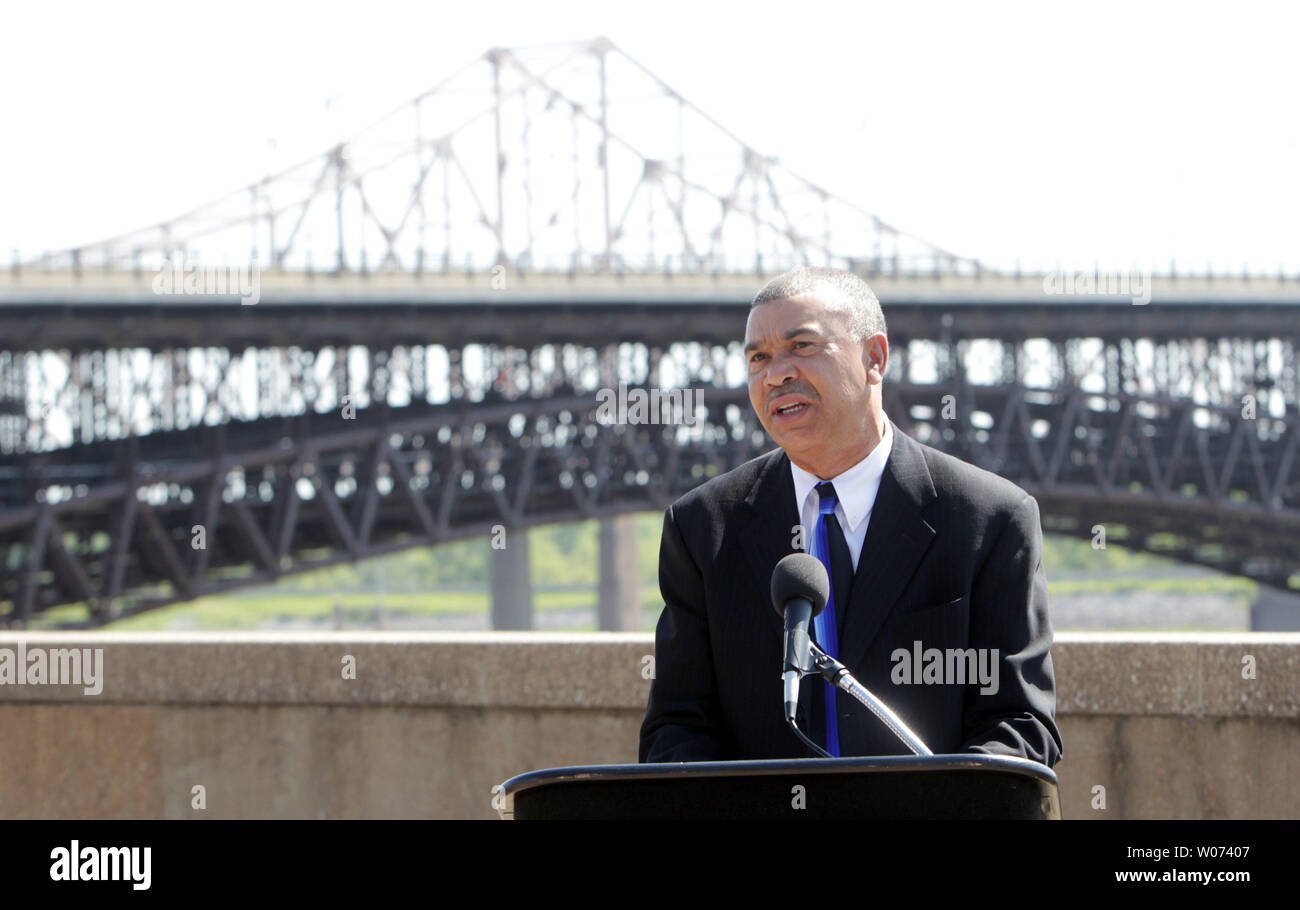 Rep. William "Lacy" Clay (D-St. Louis) offers remarks during a press ...
