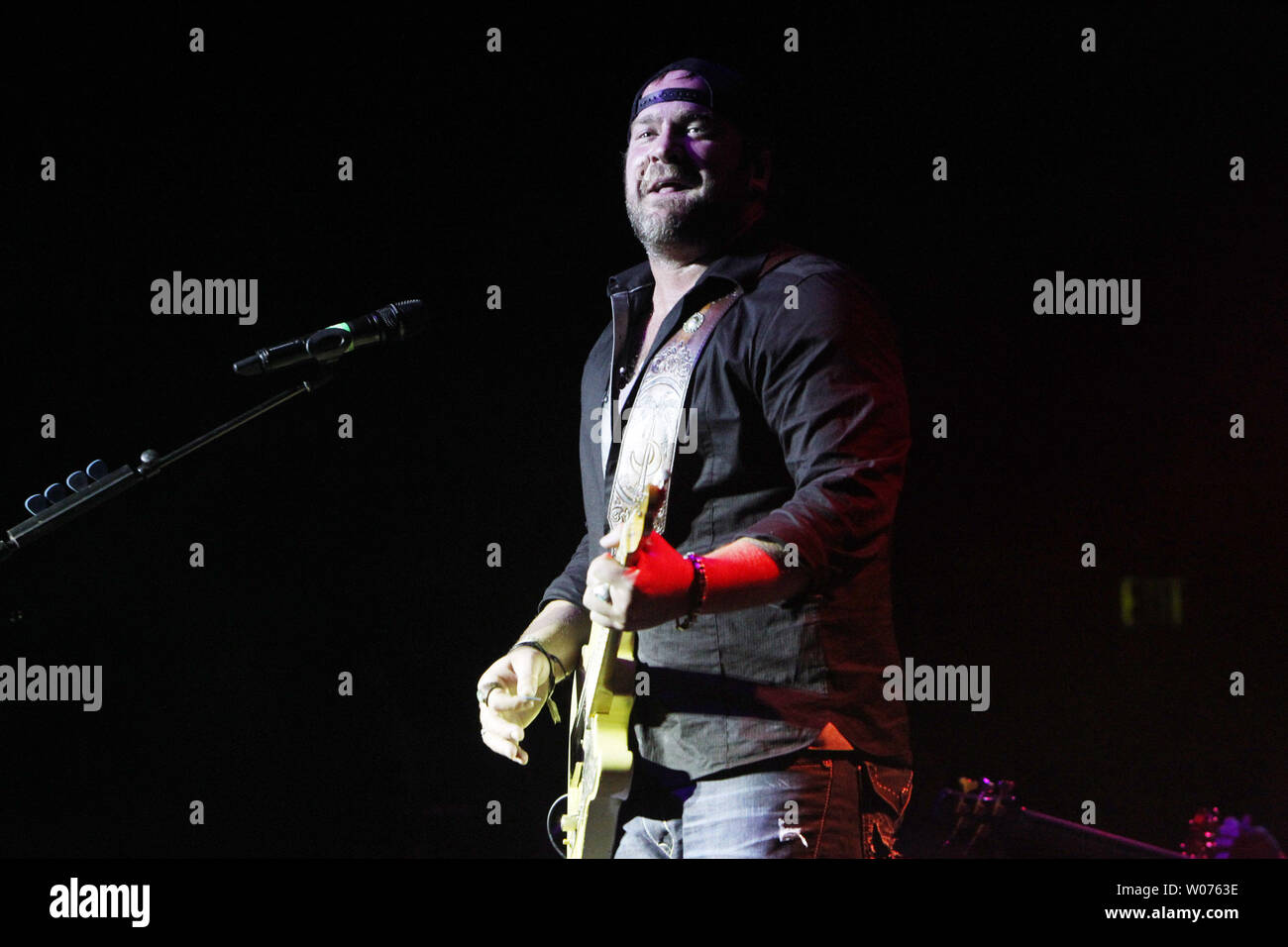 Singer Lee Brice performs a benefit concert for the USO of Missouri at ...