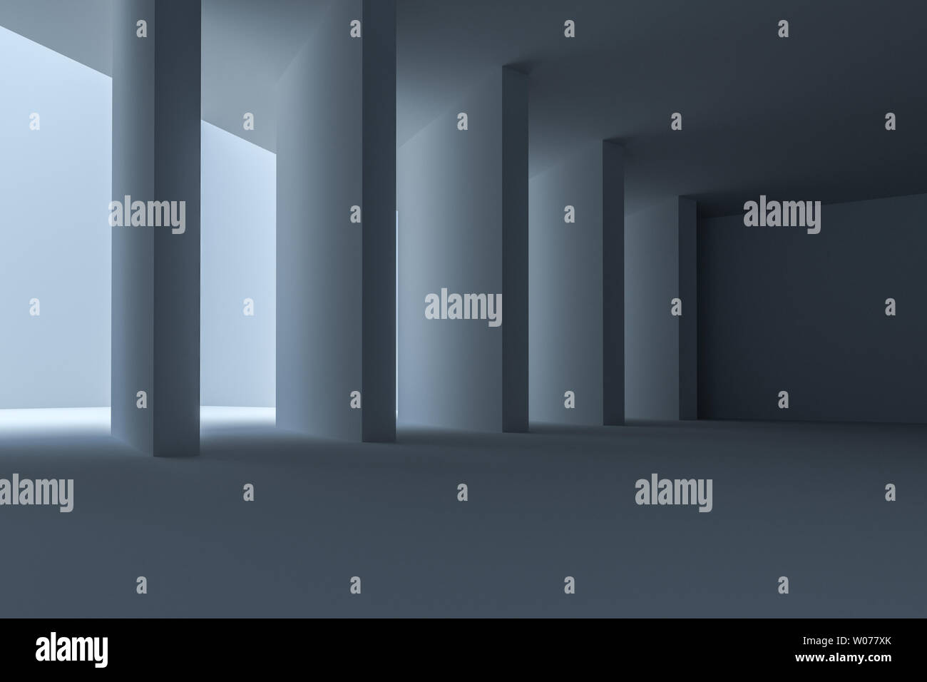 3D rendering,white building structure Stock Photo - Alamy