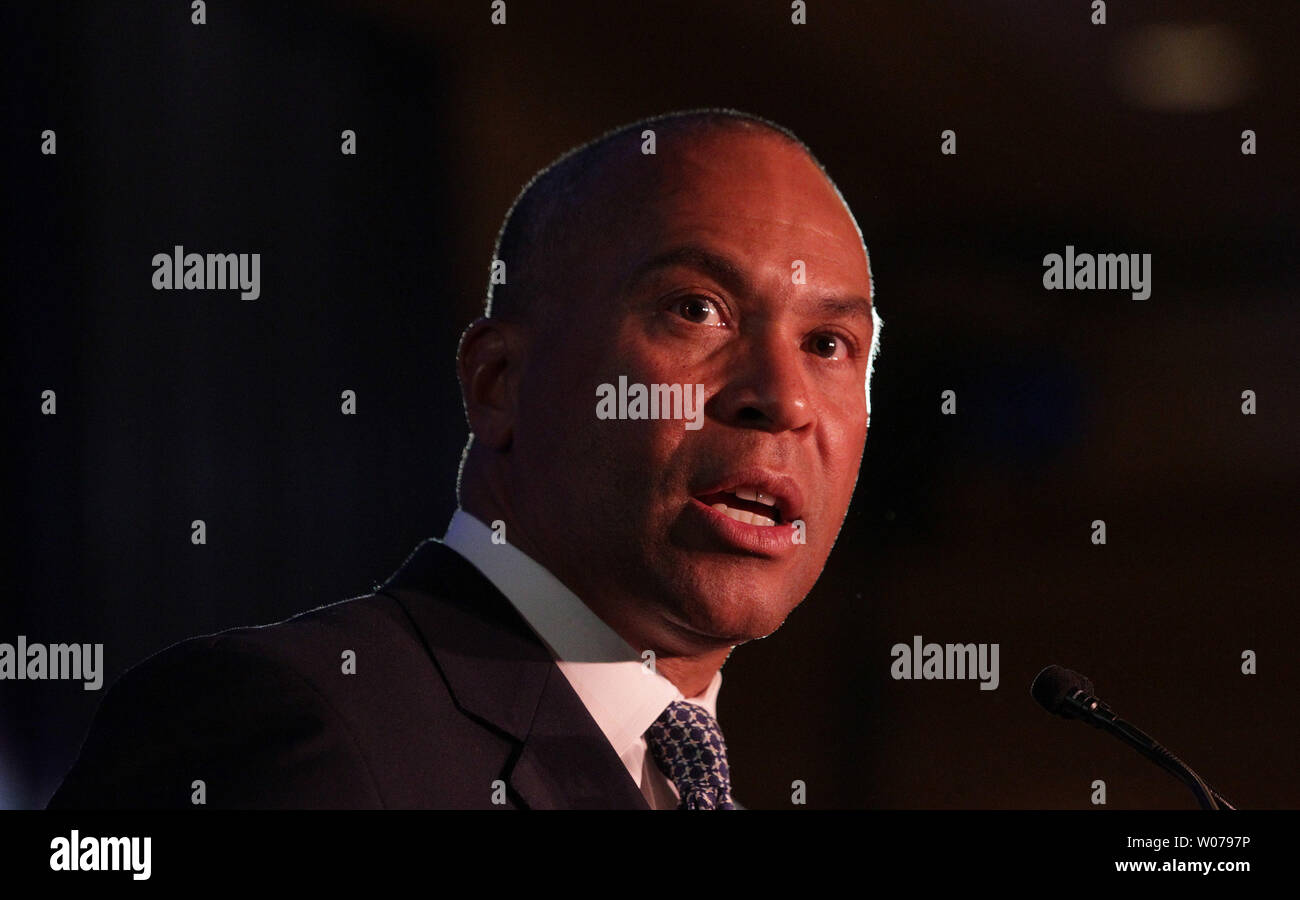 Governor of Massachusetts Deval Patrick speaks during the annual ...