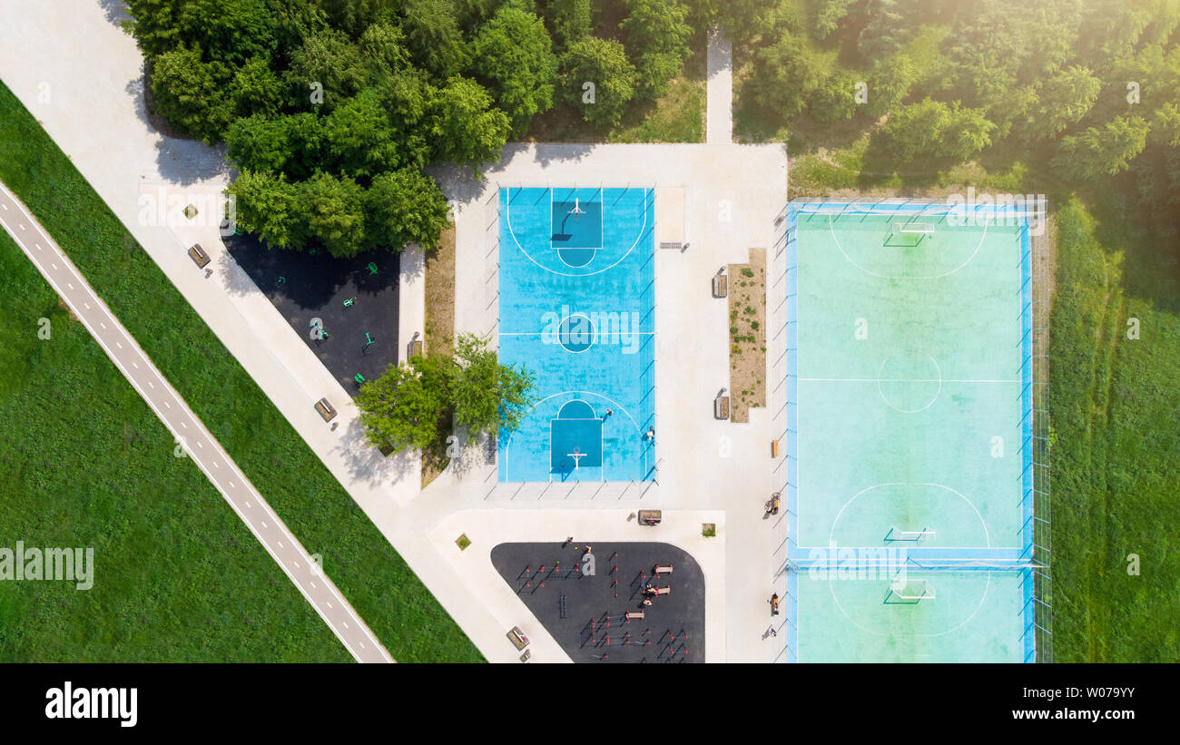 College basketball court aerial hi-res stock photography and images - Alamy