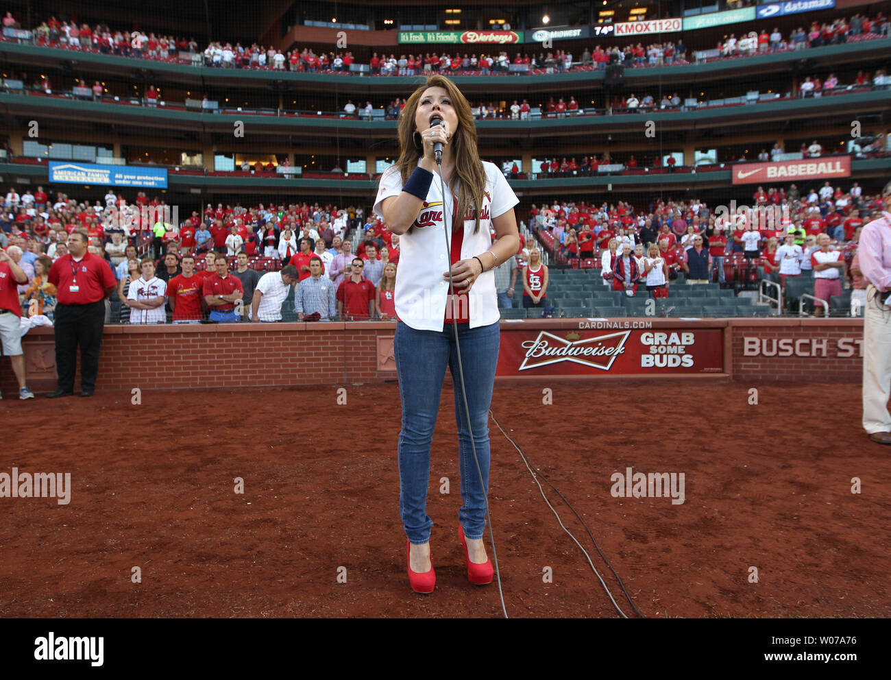 National recording artist Angie Johnson sings "God Bless America ...