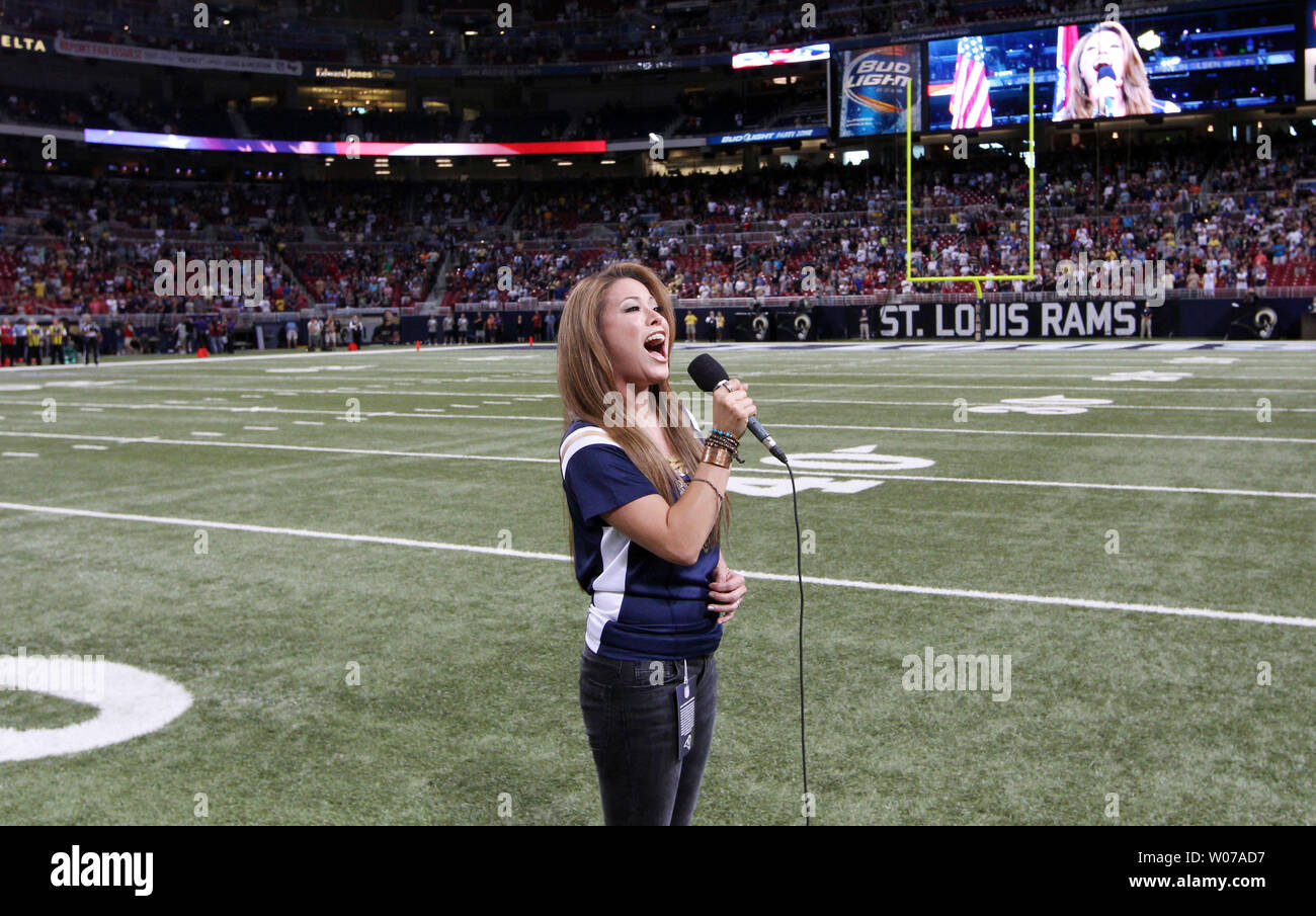 National recording artist Angie Johnson sings the National Anthem ...