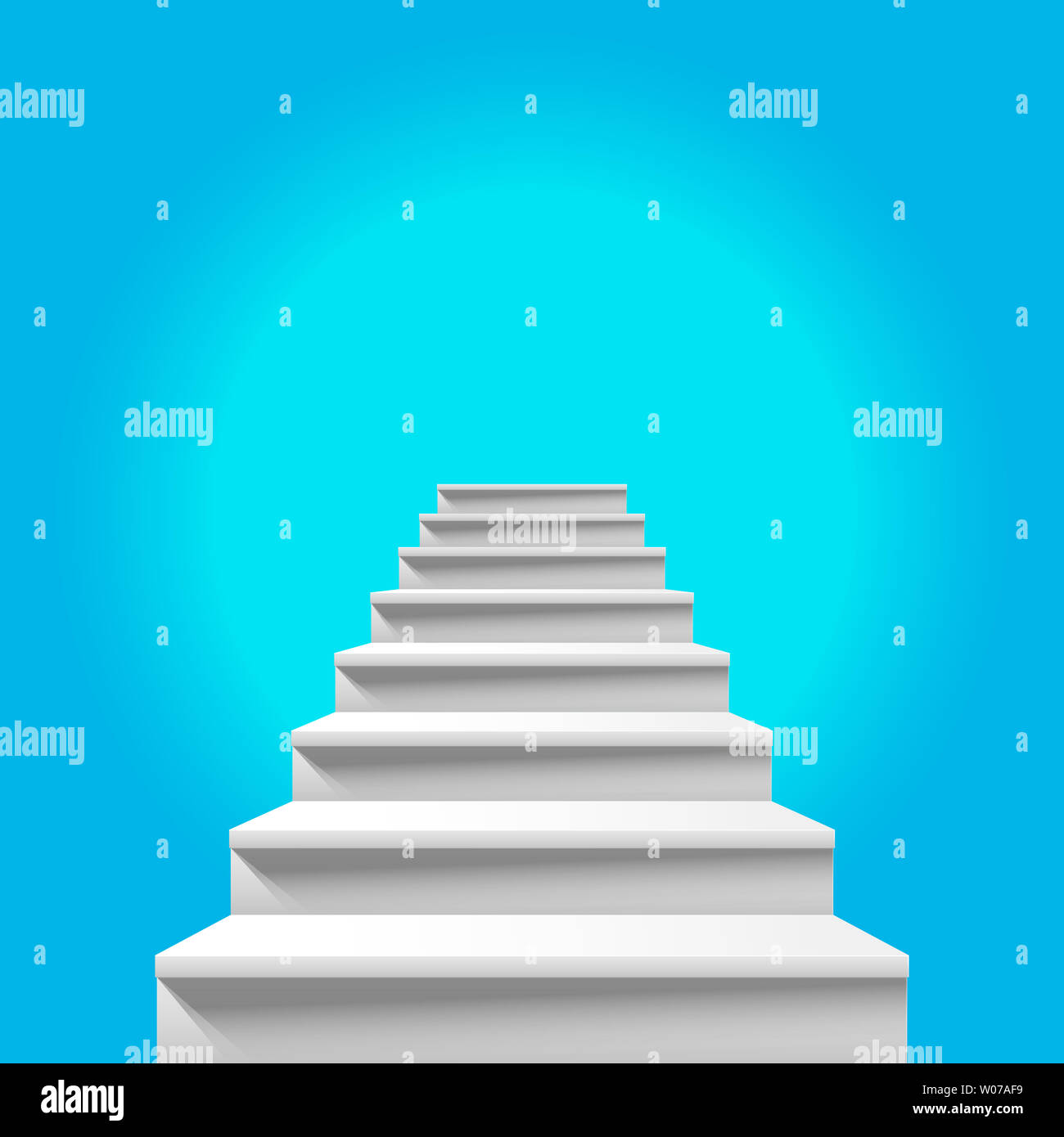 Stairway to Heaven. White Staircase Leading up to Heavenly Blue Sky ...